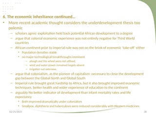 African colonial inheritance during and after the scramble for africa | PPT