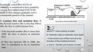 Introduction to open channel flow in detail | PPTX