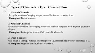 Introduction to open channel flow in detail | PPTX