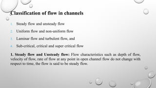 Introduction to open channel flow in detail | PPTX