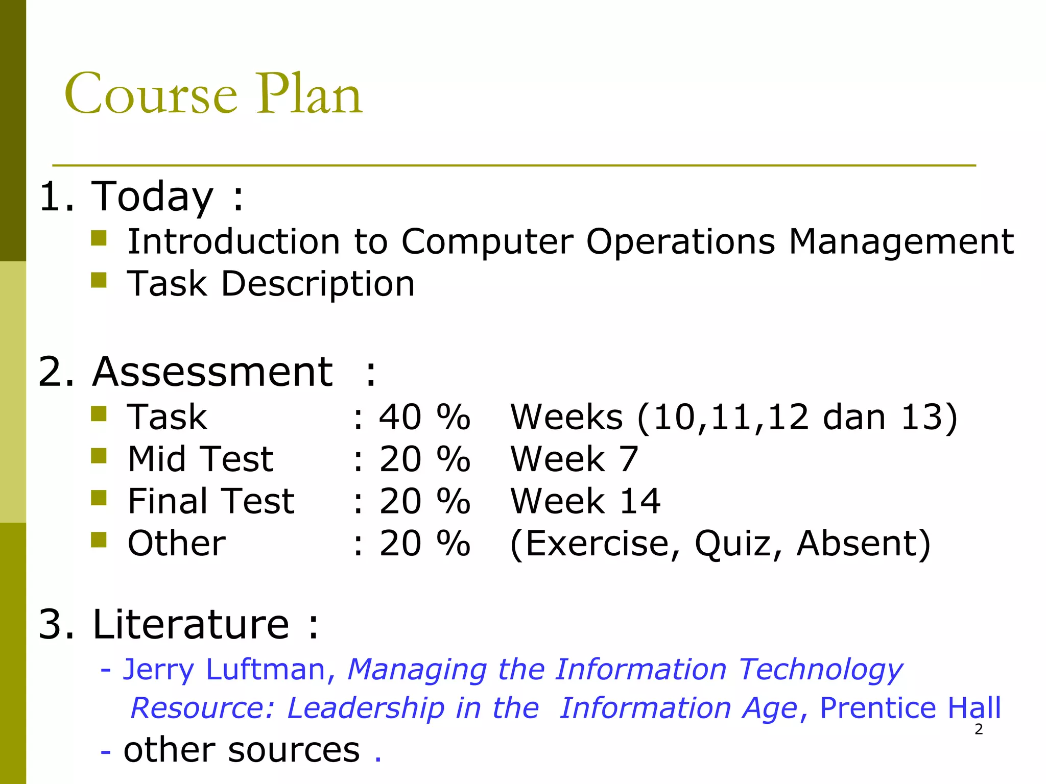 Computer Operation Management | PPT