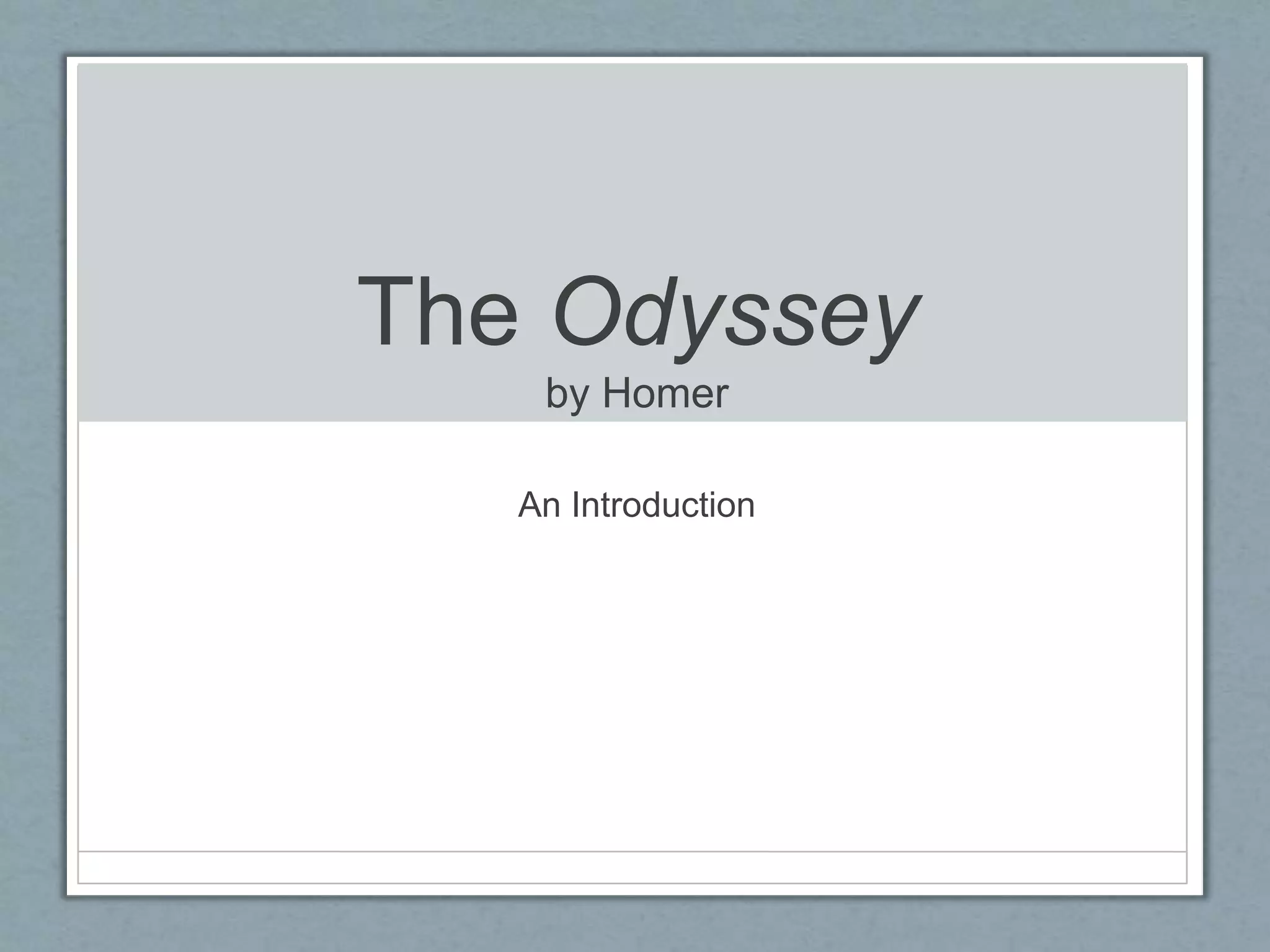 Introduction odyssey | PPT
