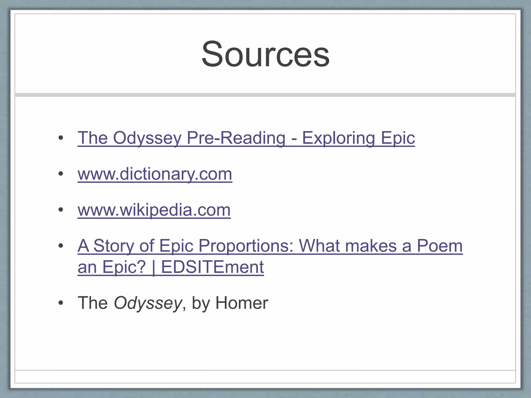 Introduction odyssey | PPT