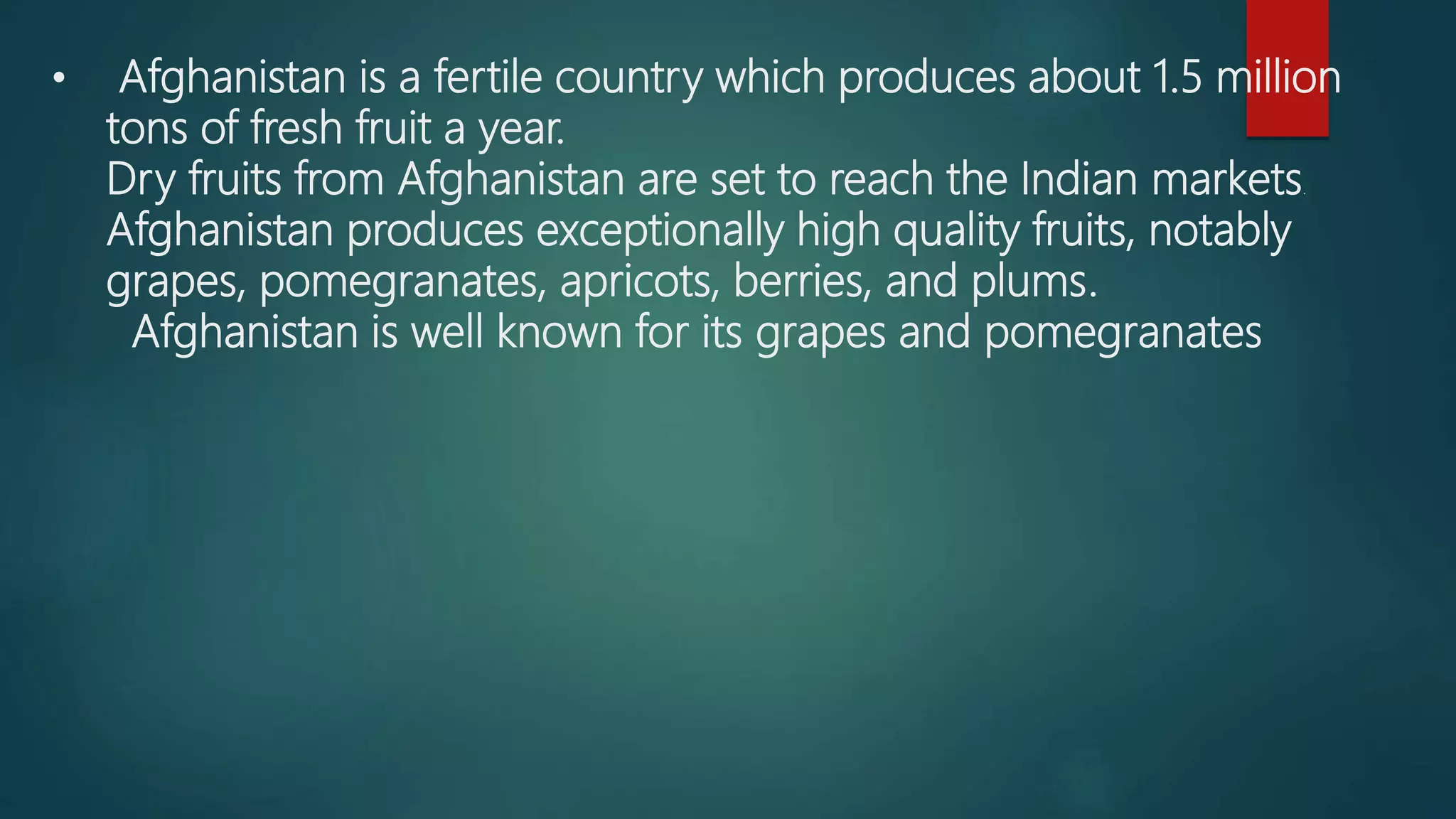 Introduction of afghanistan fruits | PPTX