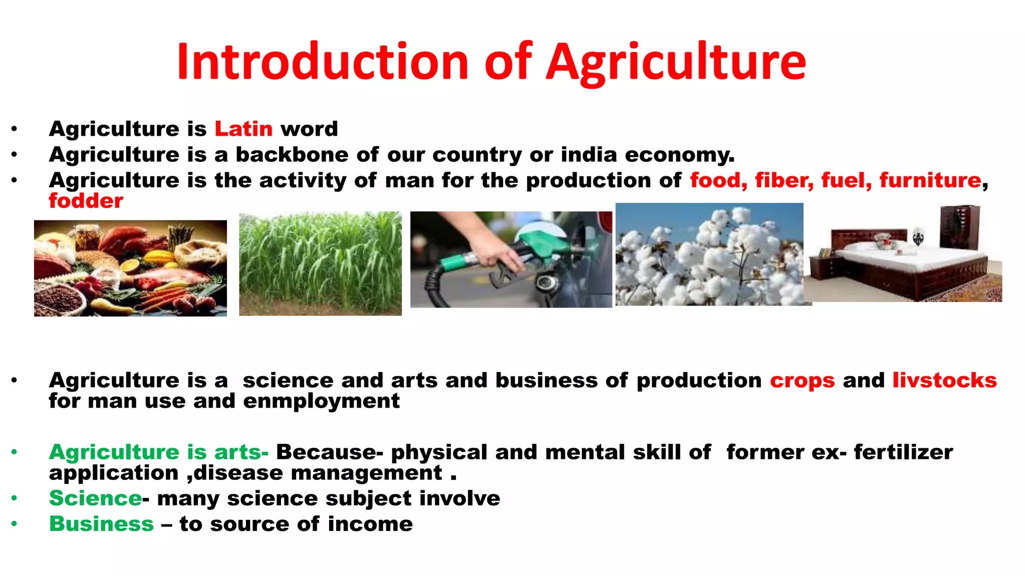 Introduction of agriculture | PPTX