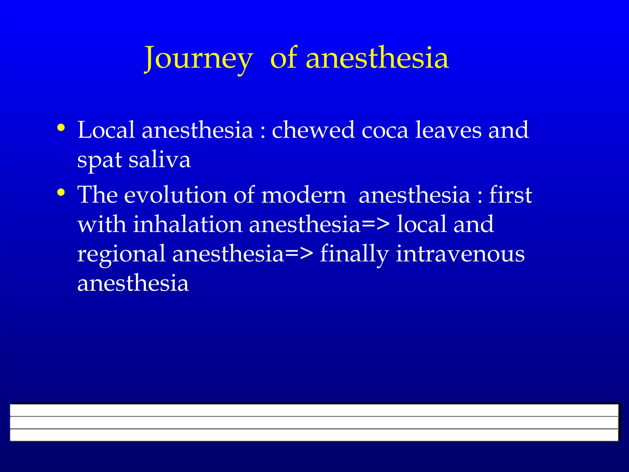 Introduction of Anesthesiology | PPT