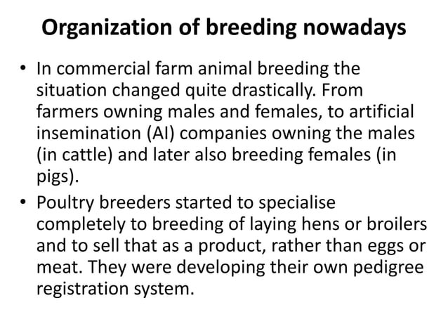 Animal Science: Introduction of Animal Breeding.pptx | Genetics | Science