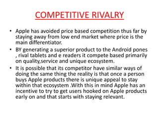 porters five force model with respect to apple inc | PPTX