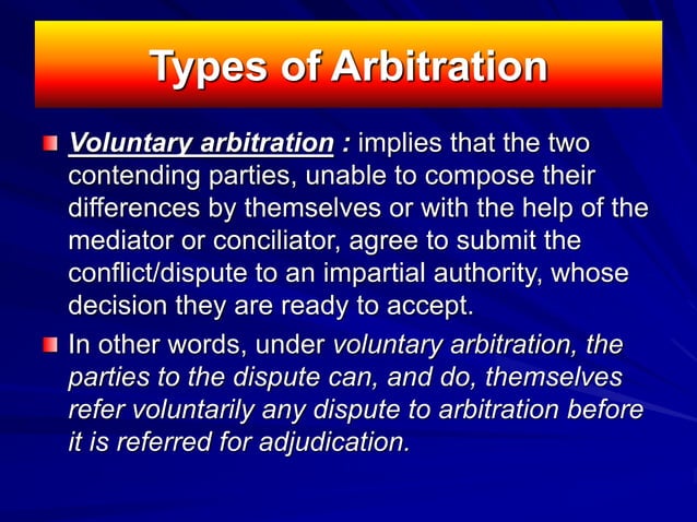 Introduction of arbitration and its importance | PPT