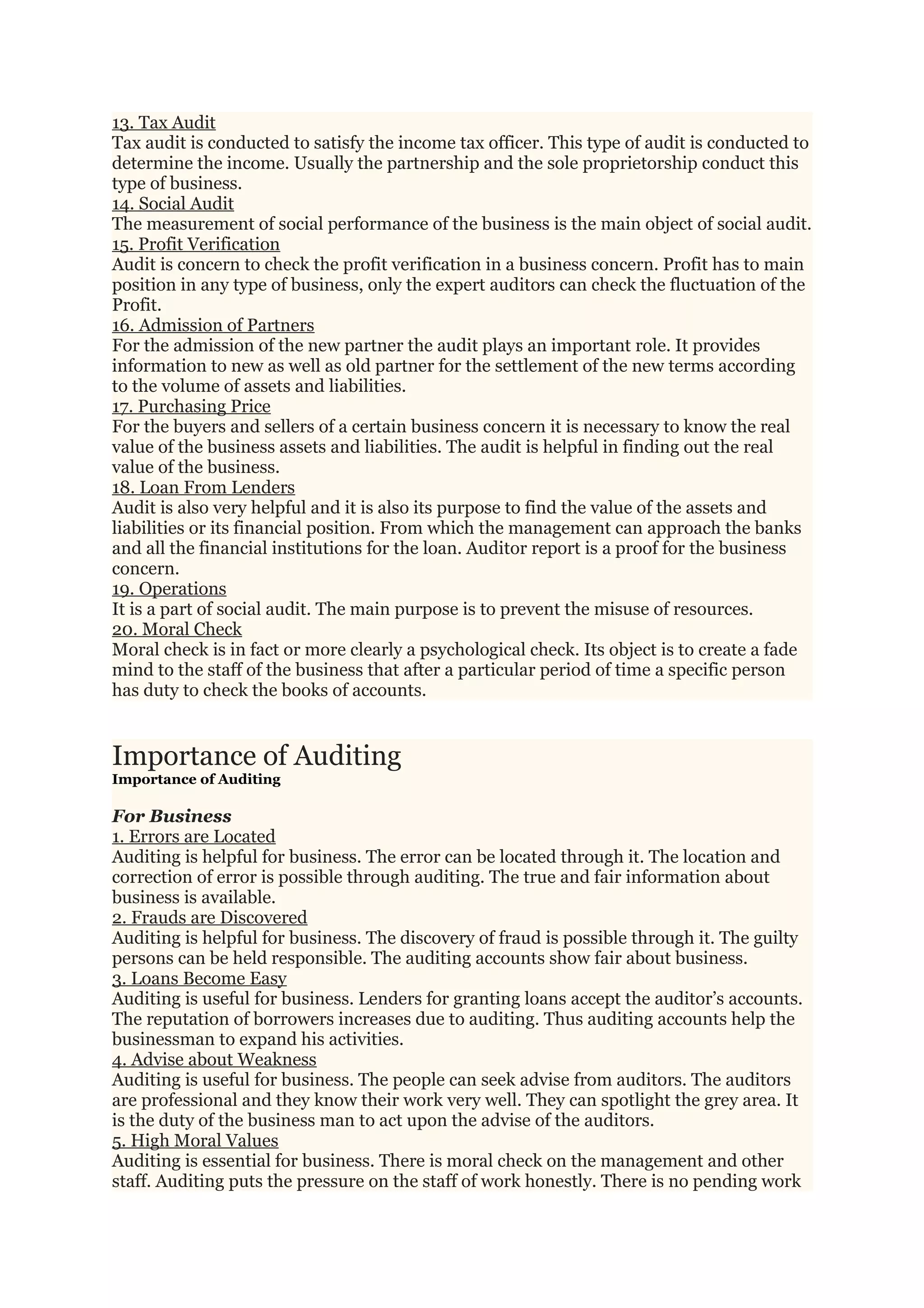 Introduction of auditing | DOC