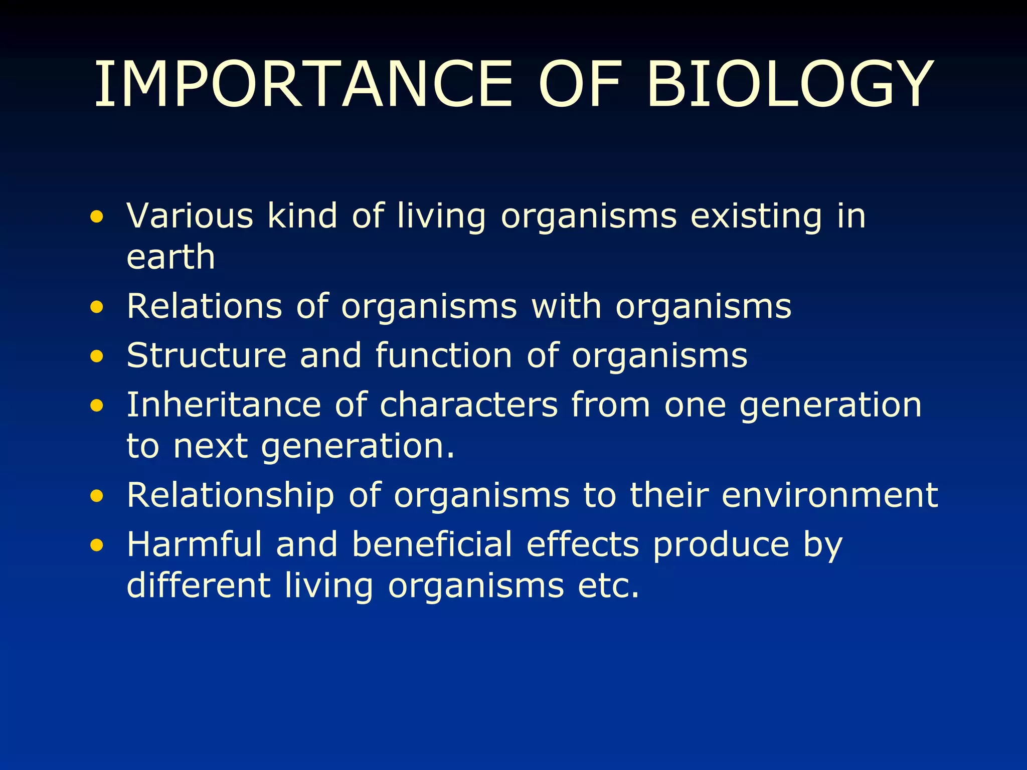 Introduction of biology | PPT