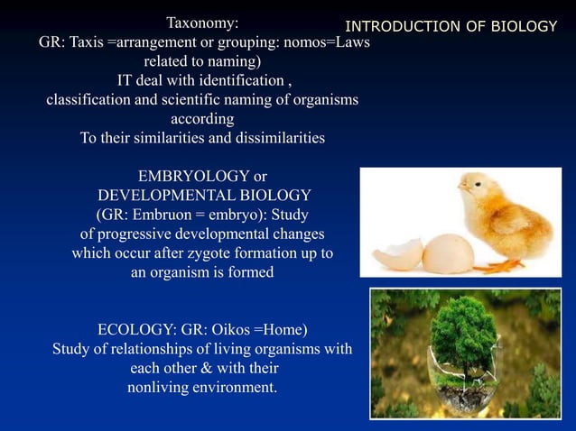Introduction of biology | PPT | Biological Sciences | Science