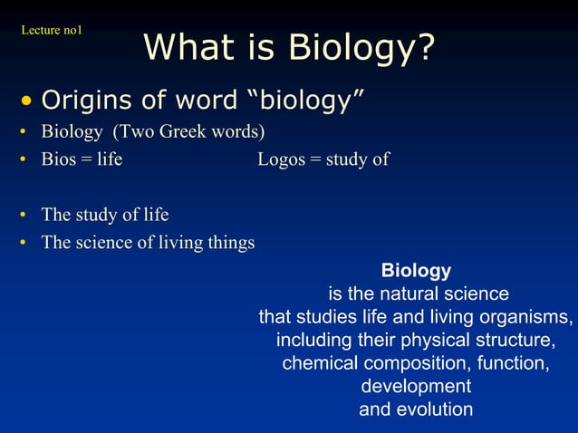 Introduction of biology | PPT | Biological Sciences | Science