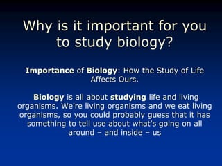 Introduction of biology | PPT