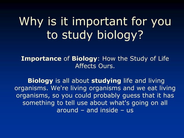 Introduction of biology | PPT | Biological Sciences | Science