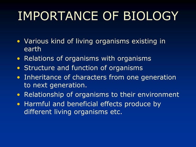 Introduction of biology | PPT | Biological Sciences | Science