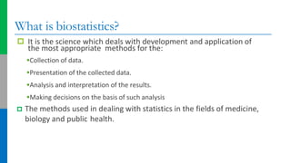 Introduction of biostatistics | PPT