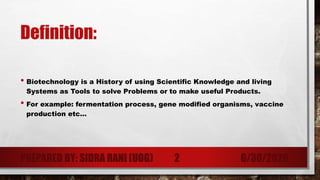 Introduction of biotechnology | PPTX
