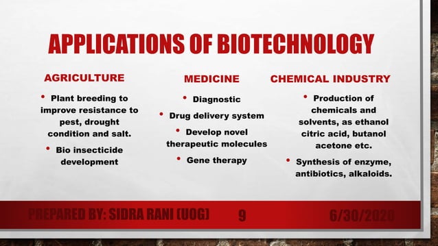 Introduction of biotechnology | PPTX | Biotech and Biomedical Industry | Industries