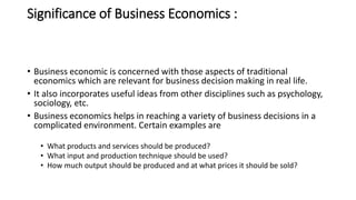 Introduction of business economics | PPTX