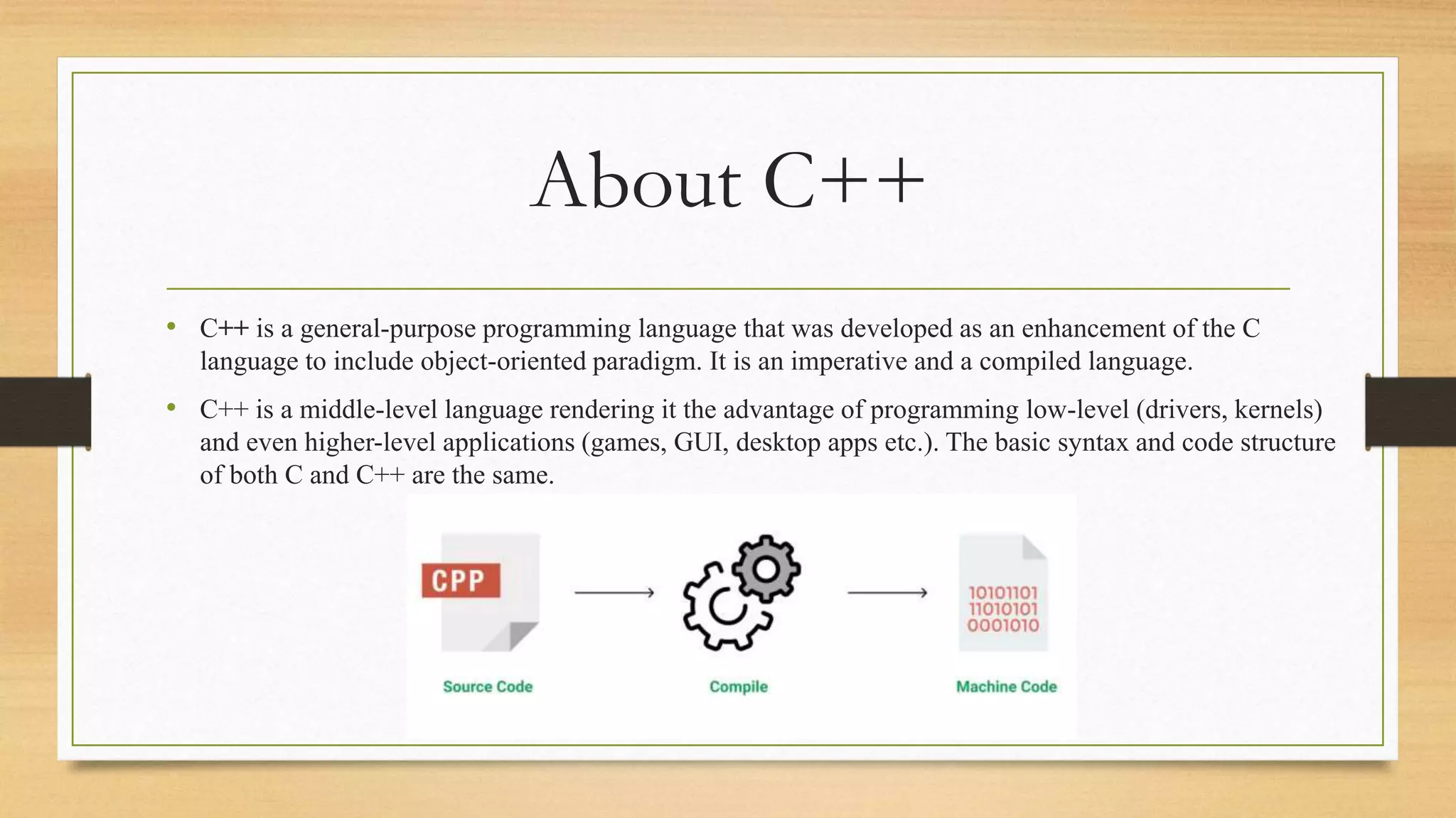 Introduction of c++ course | PPT