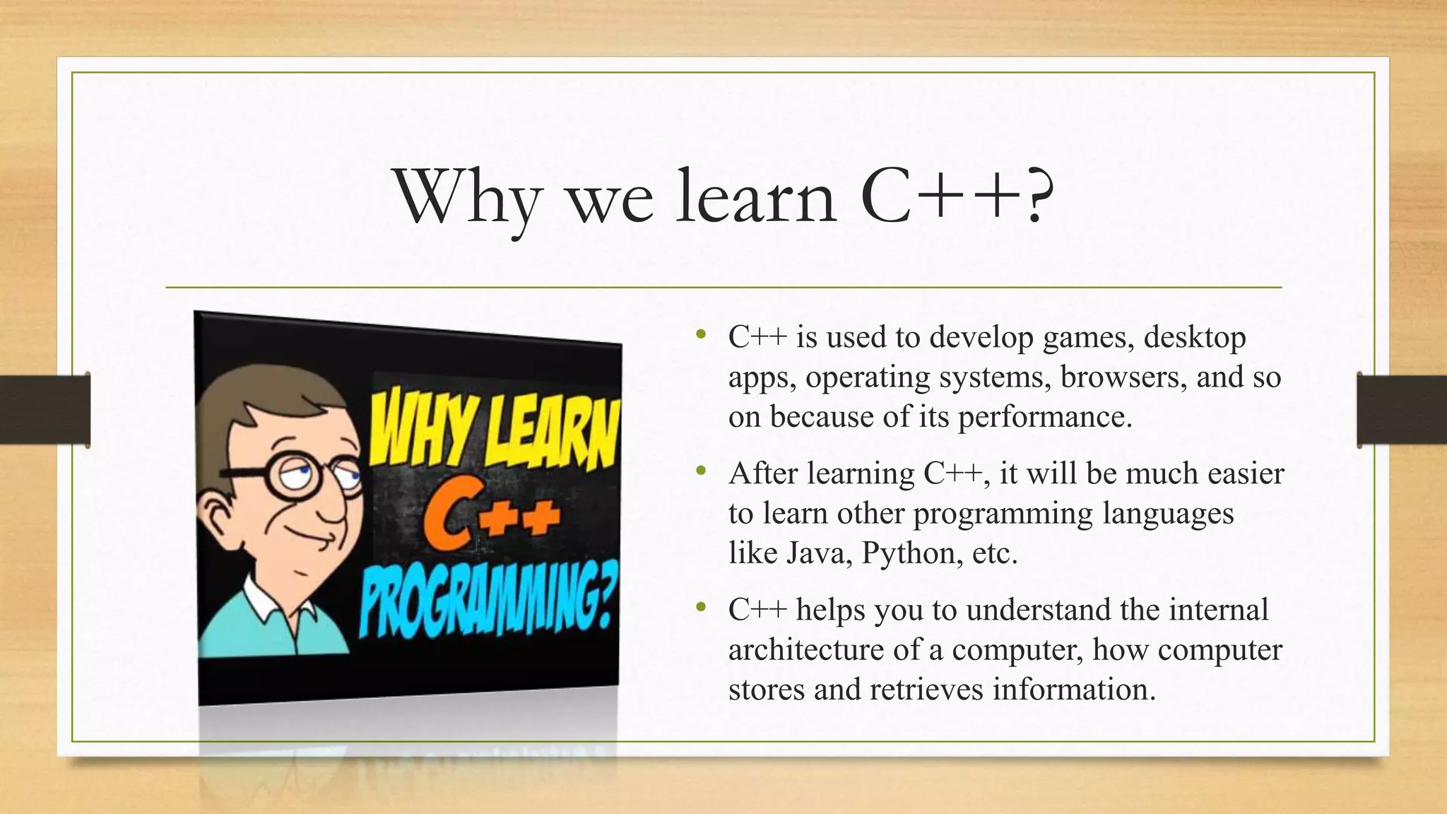 Introduction of c++ course | PPT