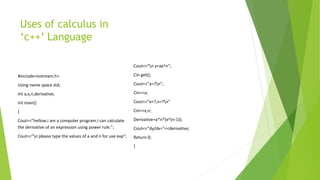 Introduction of calculus in programming | PPT