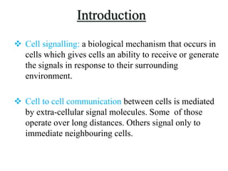 Introduction of cell signaling | PPTX