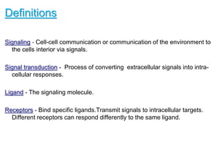 Introduction of cell signaling | PPTX