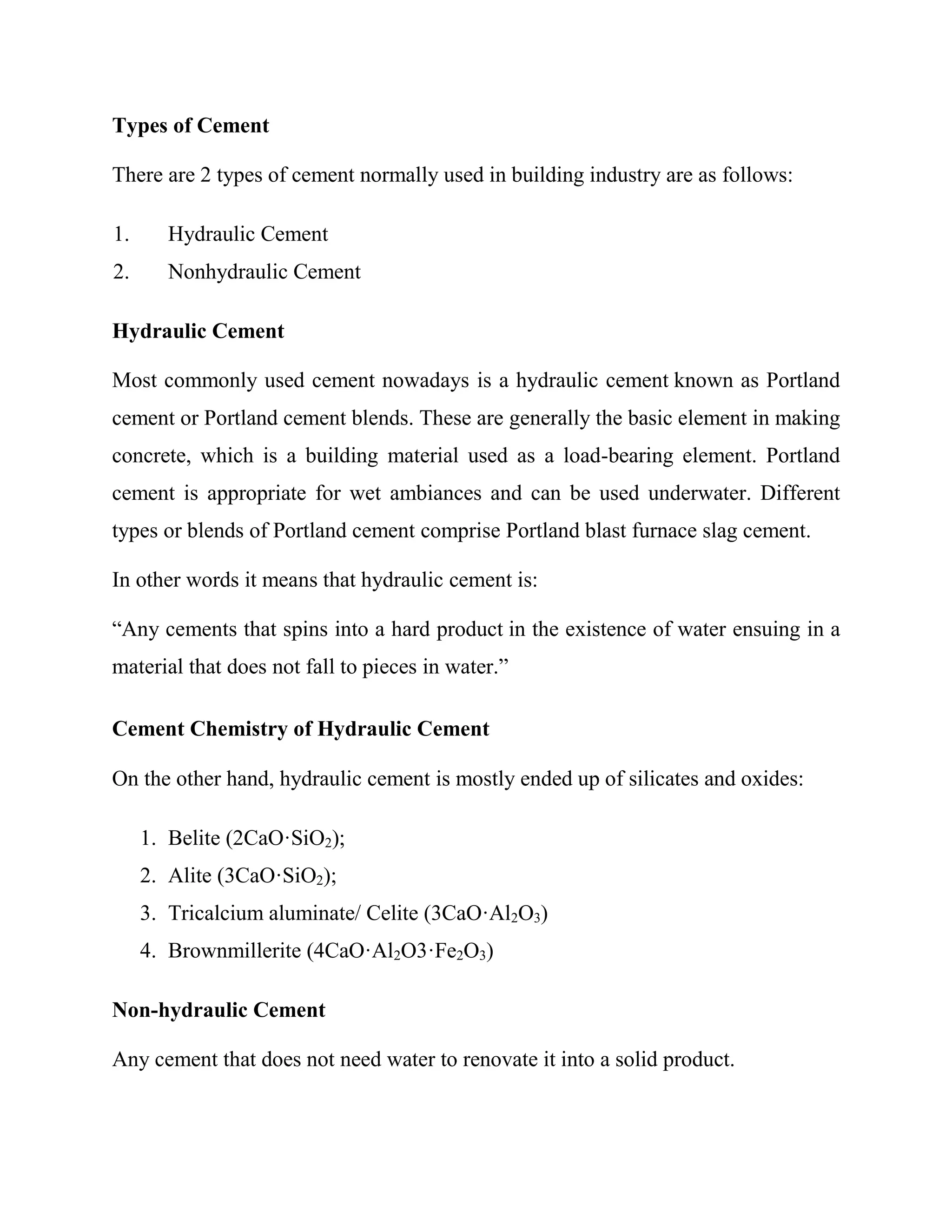 Introduction of cement | PDF