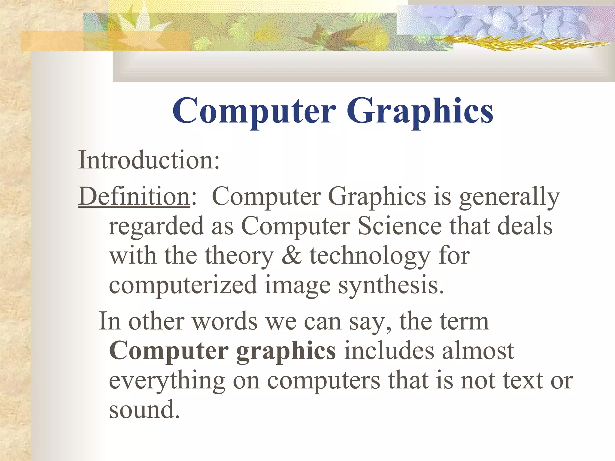 Introduction of cg | PPT