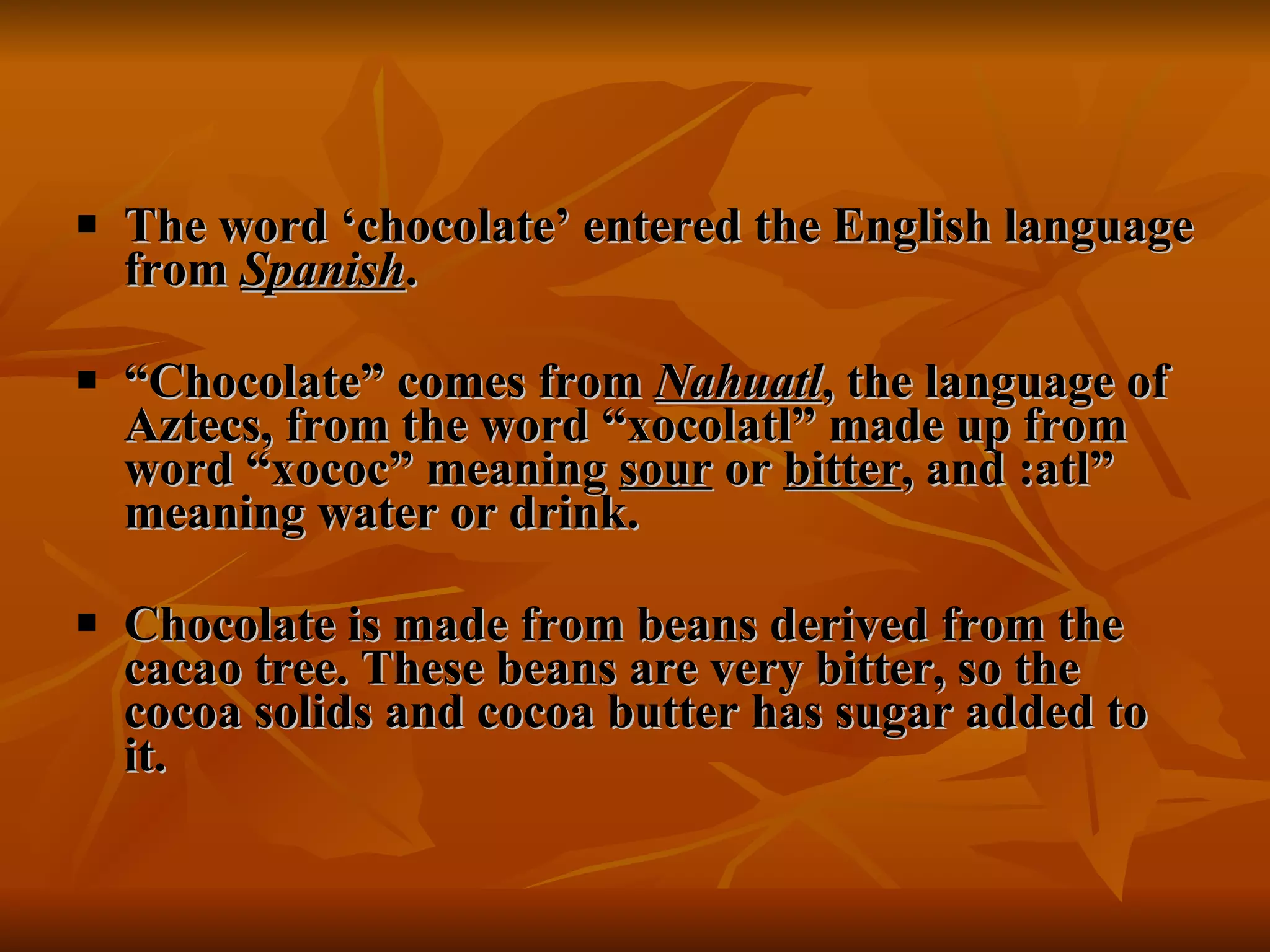 Introduction Of Chocolates | PPT
