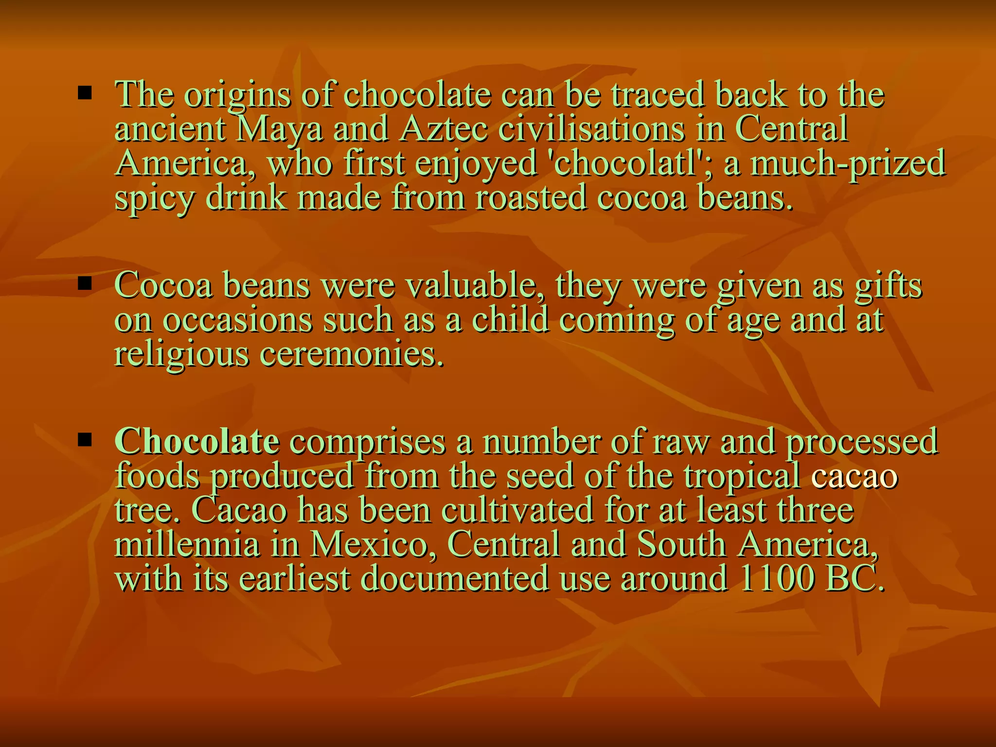 Introduction Of Chocolates | PPT