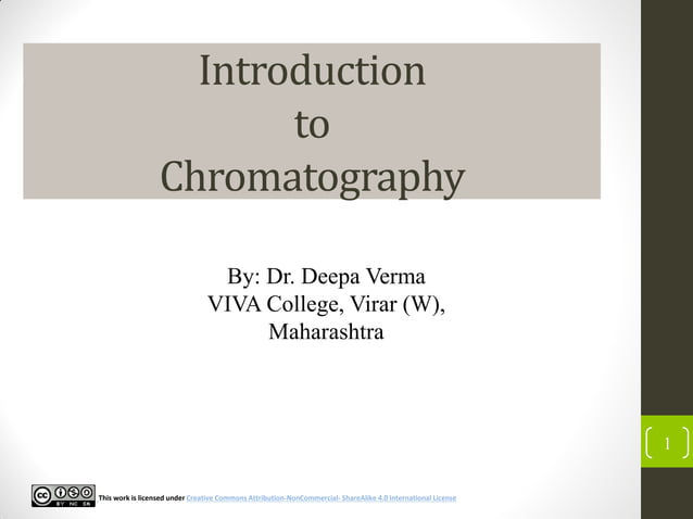Introduction of chromatography | PPT