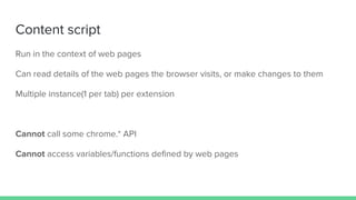Introduction of chrome extension development | PDF