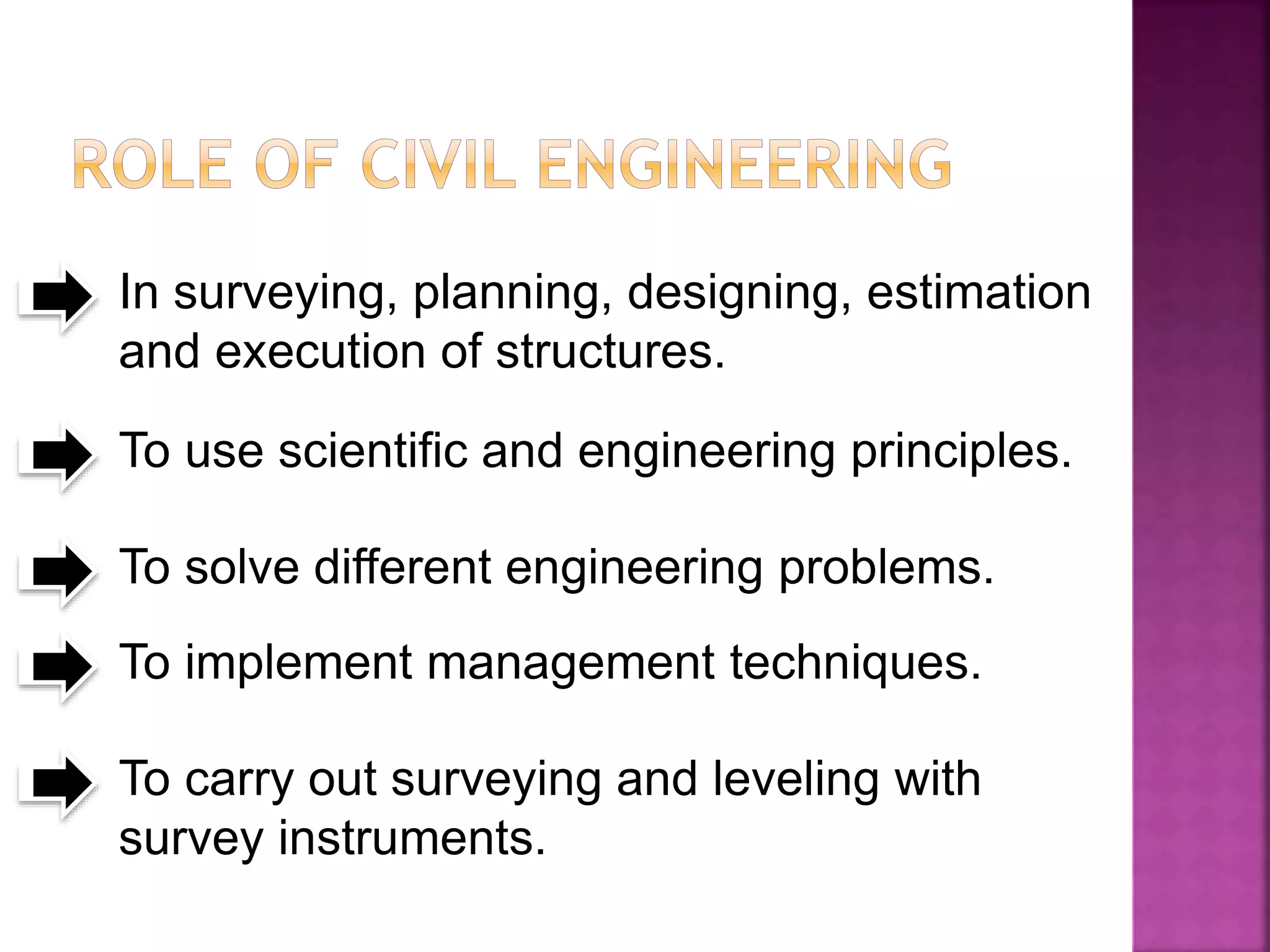 Introduction of civil engineering | PPTX | Civil Engineering Industry ...