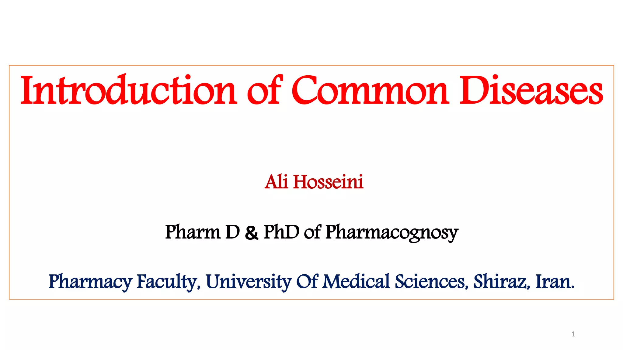 Introduction of common diseases | PPT