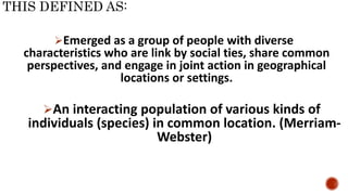 Introduction of community | PPTX