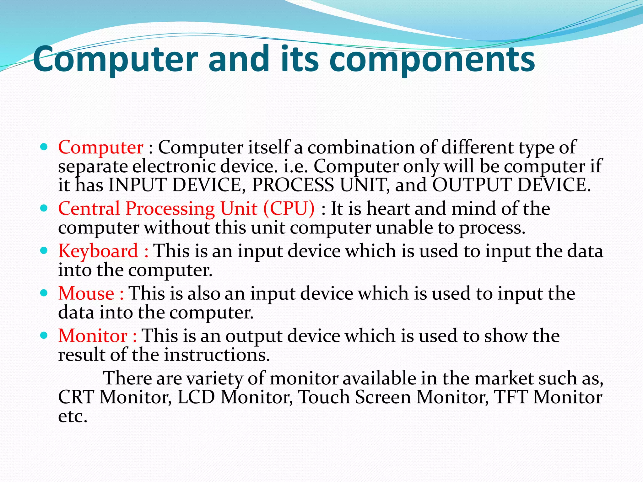 Introduction of computer | PPTX