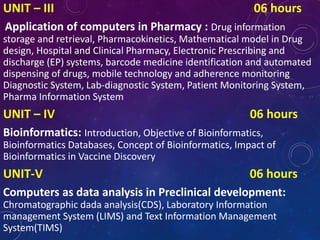 Introduction of computer - Computer Application in pharmacy | PPT