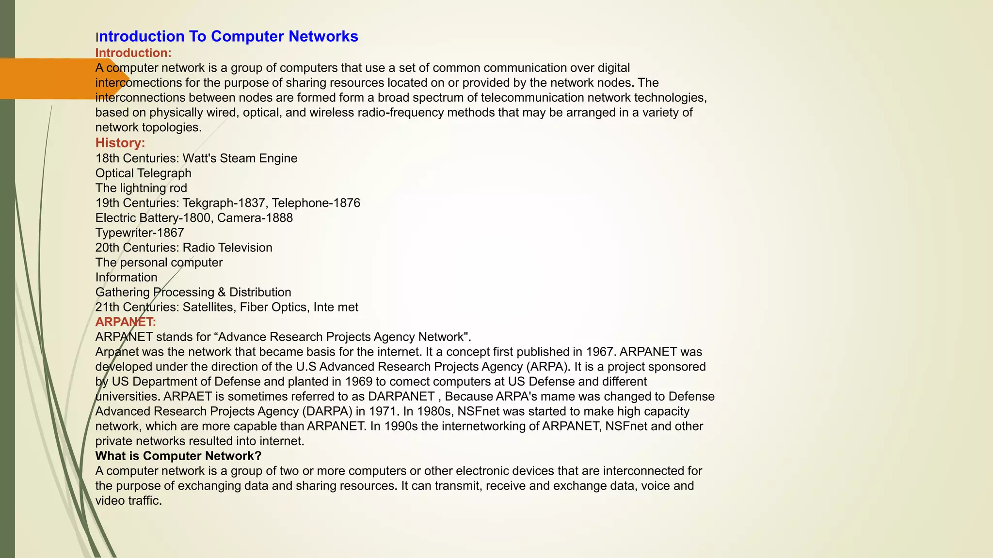 Introduction Of Computer Networks Ppt 9813