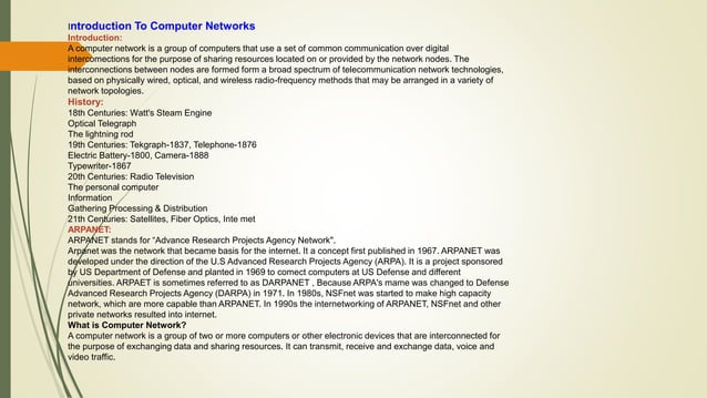 Introduction of computer networks | PPT