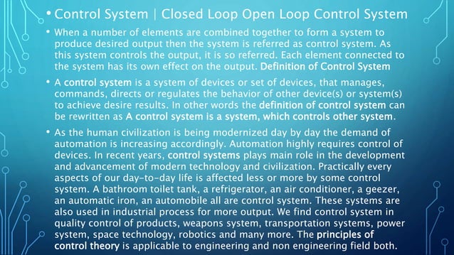 Introduction of control engineering | PPTX