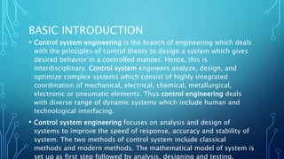 Introduction of control engineering | PPTX