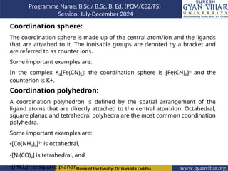 Introduction of Coordination Compounds chemistry bsc 1st year.pptx