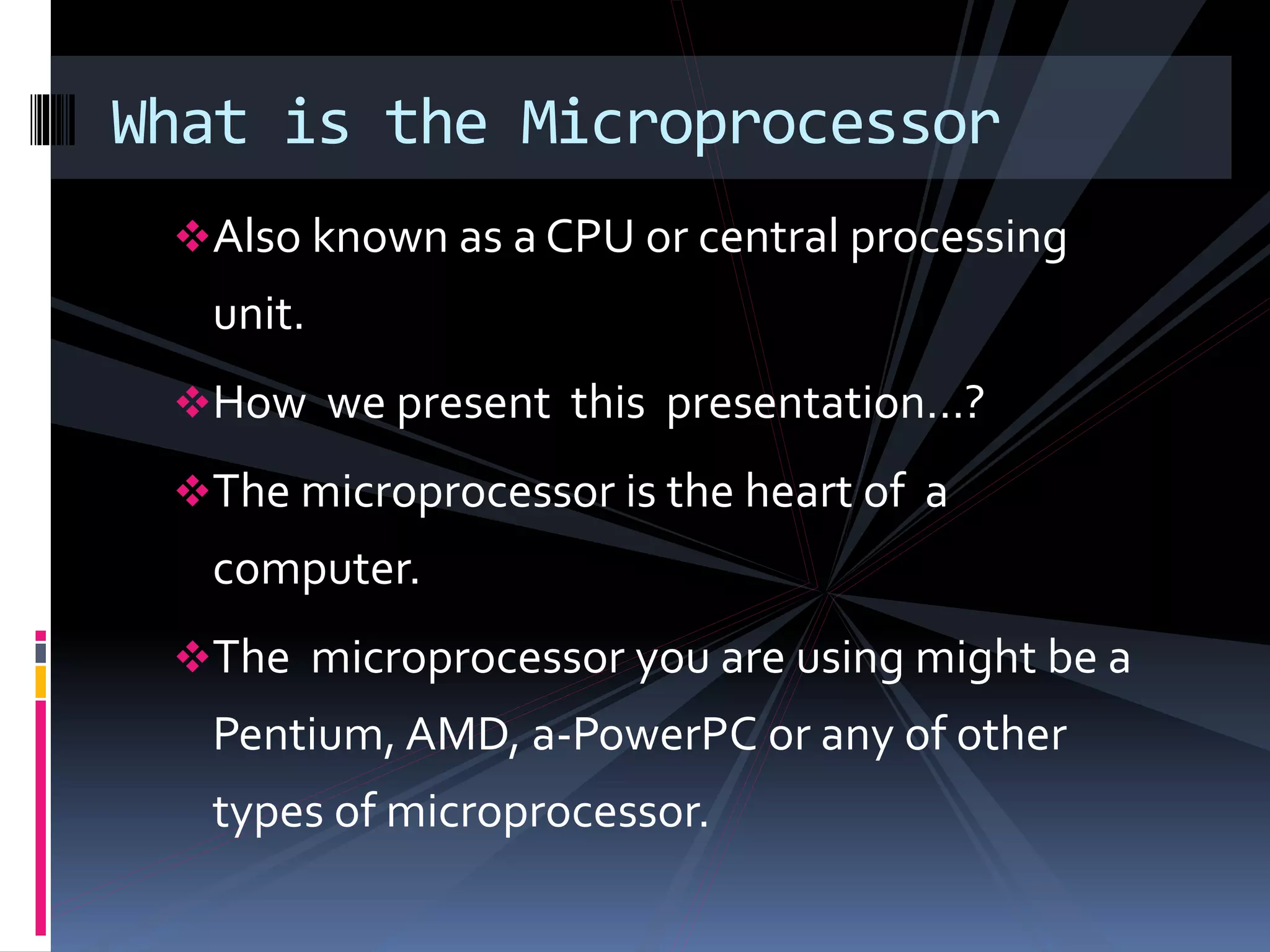 Introduction of cpu | PPTX