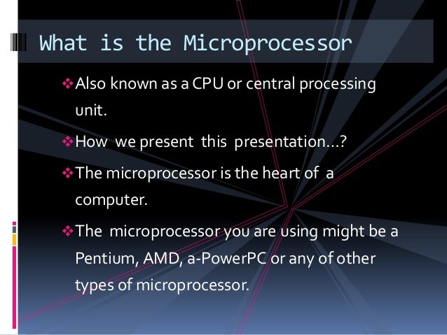 Introduction of cpu