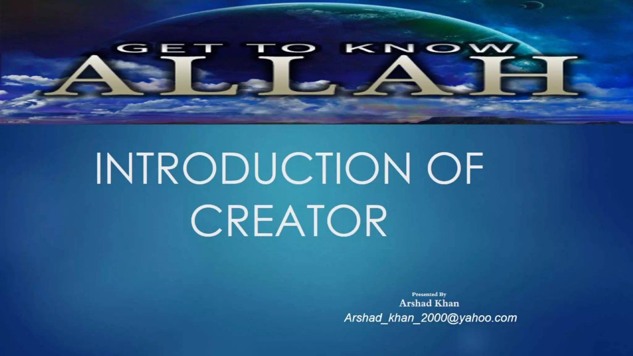 Introduction of creator Iman on Allah | PPTX | Islam | Religion ...