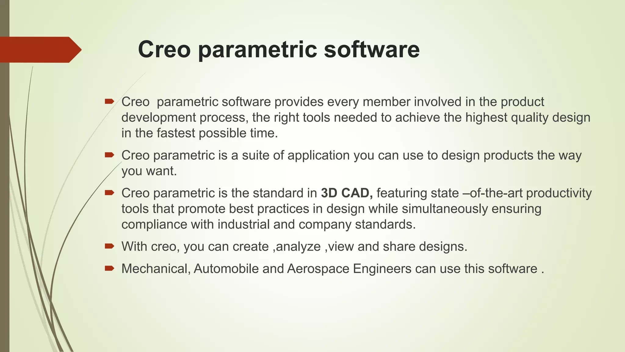 Introduction of creo software | PPTX