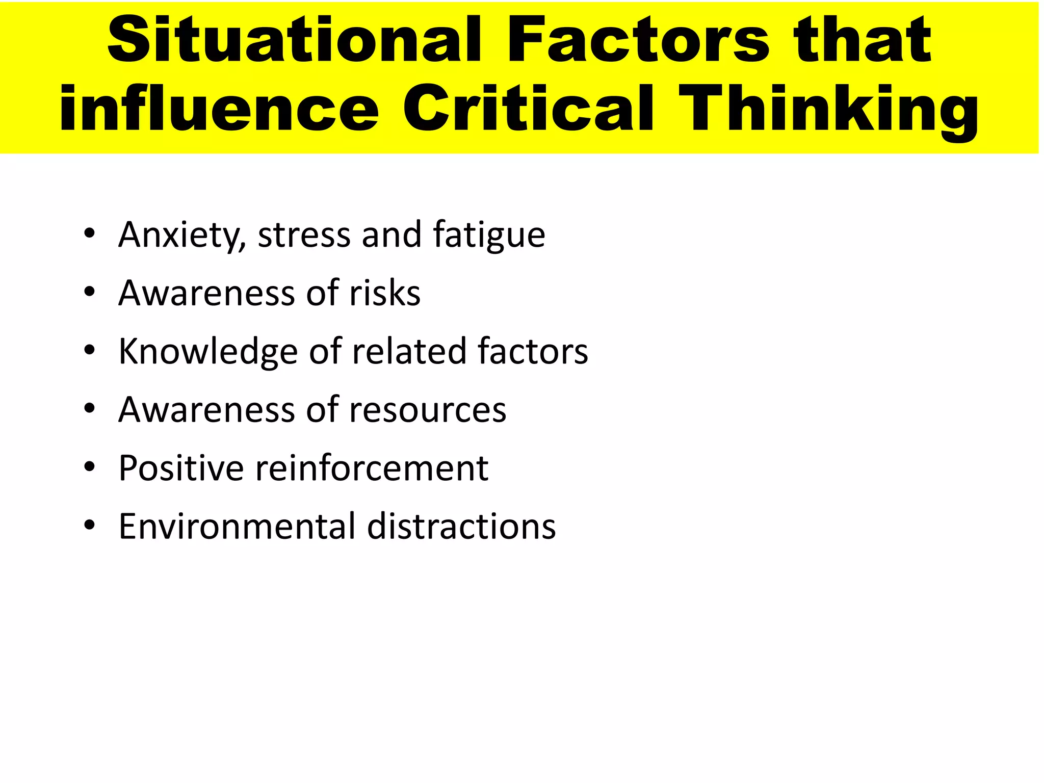INTRODUCTION OF CRITICAL THINKING NURSING | PPTX | Lung and Respiratory Health | Diseases and ...